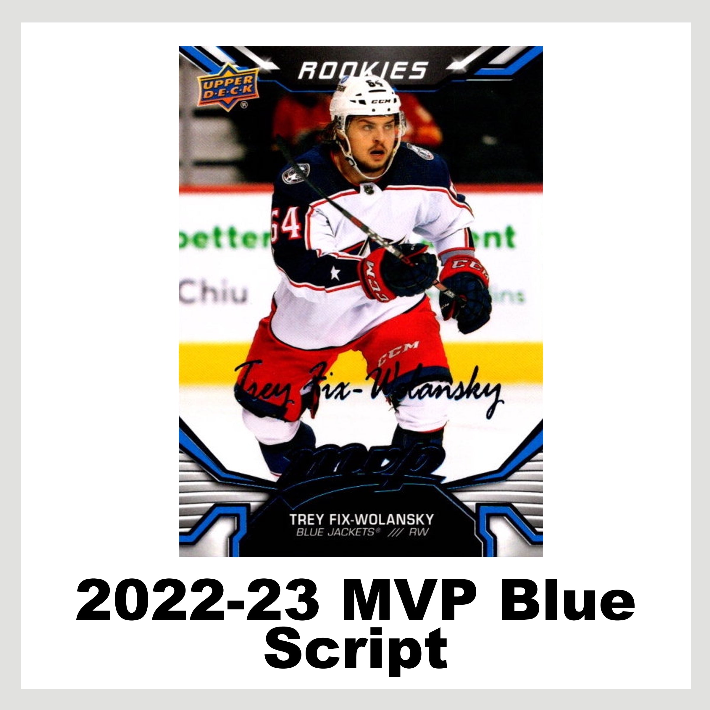 2022-23 UD MVP Blue Script – Hockey Card World Inc