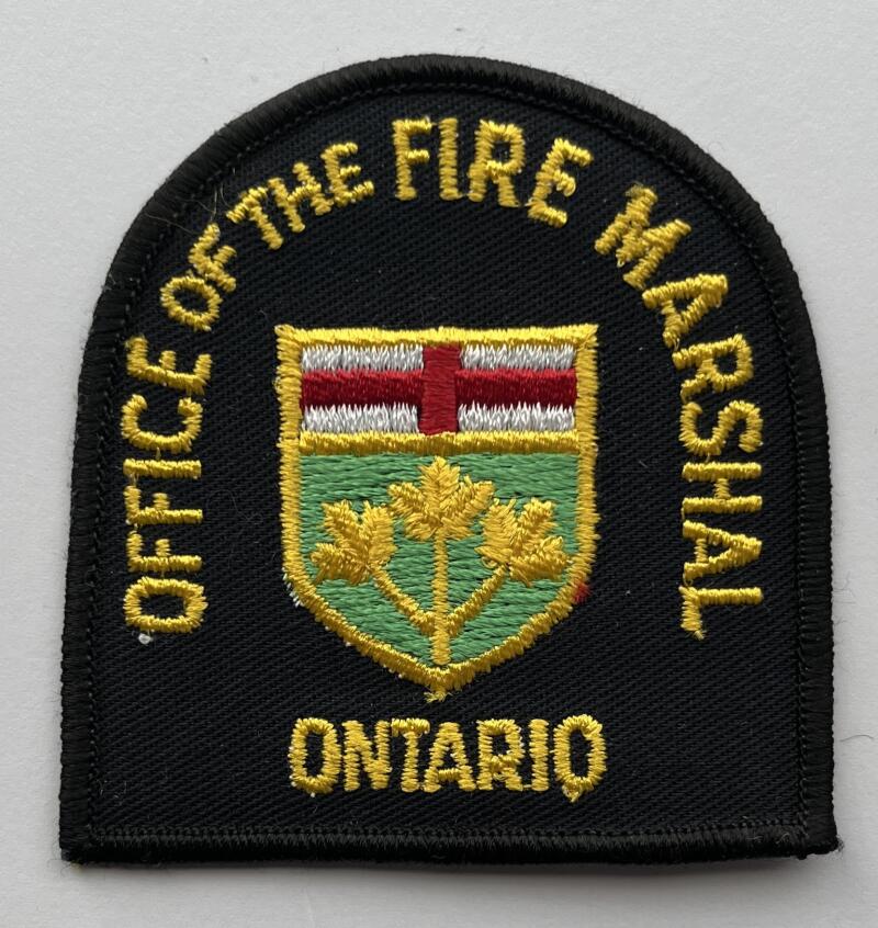 Office of the Fire Marshall Ontario Canada Shoulder Patch 2.75"x2.75 ...