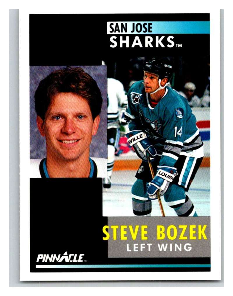 1991-92 Pinnacle #61 Steve Bozek Sharks – Hockey Card World Inc