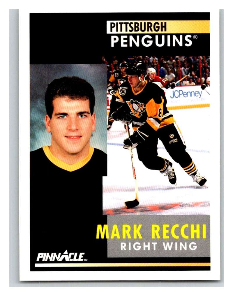 1991-92 Pinnacle #151 Mark Recchi Penguins – Hockey Card World Inc