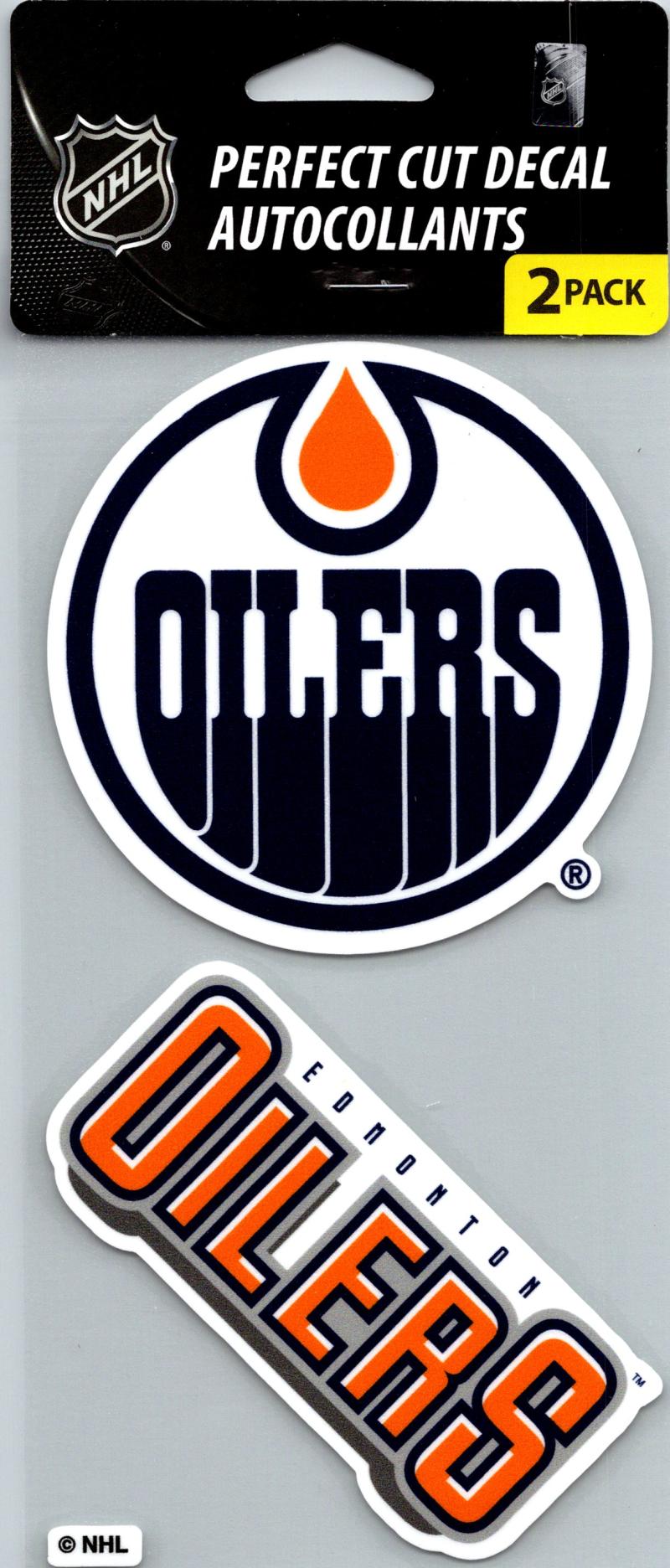 Edmonton Oilers Perfect Cut 4"x4" Decal Sticker Pack of 2 – Hockey Card ...