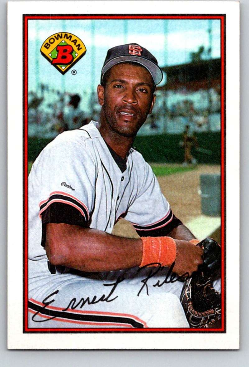 1989 Bowman #475 Ernest Riles Giants MLB Baseball – Hockey Card World Inc