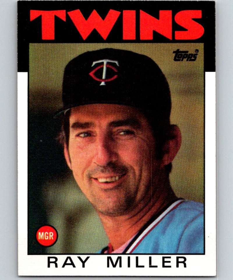 1986 Topps #381 Ray Miller Twins MG MLB Baseball – Hockey Card World Inc