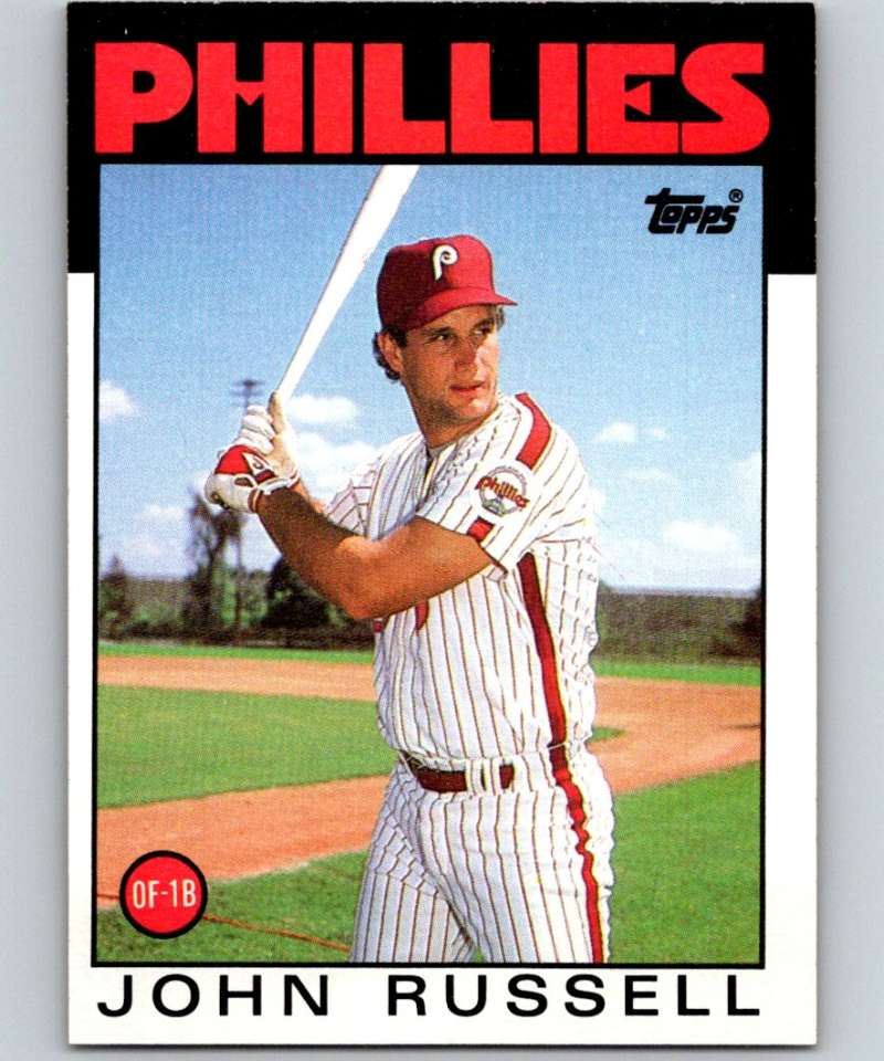 1986 Topps #392 John Russell Phillies MLB Baseball – Hockey Card World Inc