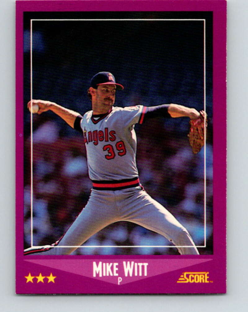 1988 Score #81 Mike Witt Mint California Angels – Hockey Card World Inc