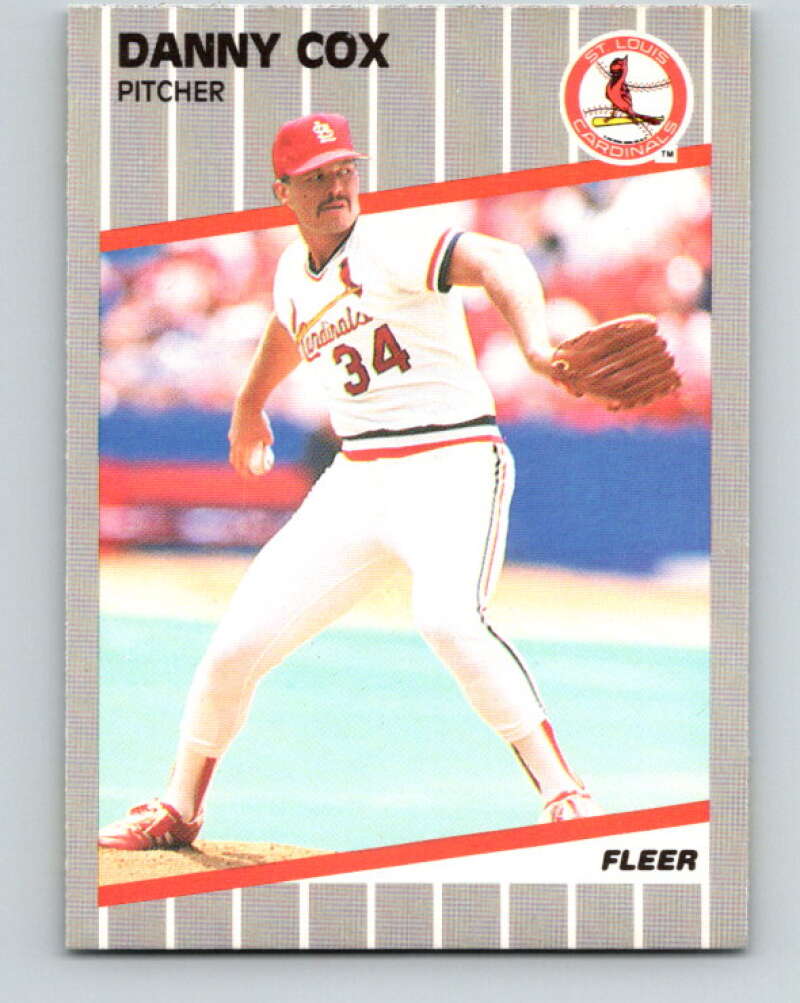 1989 Fleer #447 Danny Cox Mint St. Louis Cardinals – Hockey Card World Inc