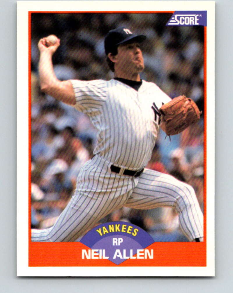 1989 Score #375 Neil Allen Mint New York Yankees – Hockey Card World Inc