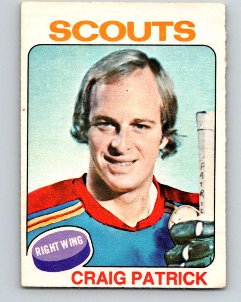 1975-76 O-Pee-Chee #178 Craig Patrick Kansas City Scouts V5962 – Hockey ...