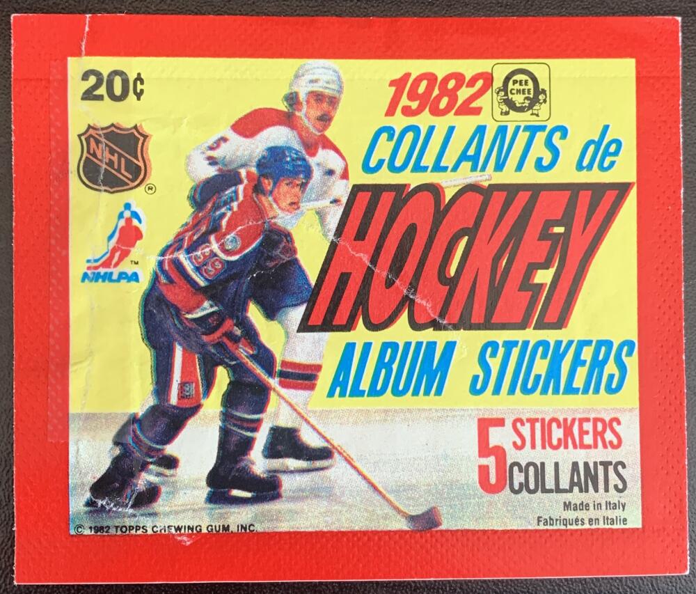Hockey Wax Wrapper - 1982-83 Topps - Album Sticker Pack W30 – Hockey ...