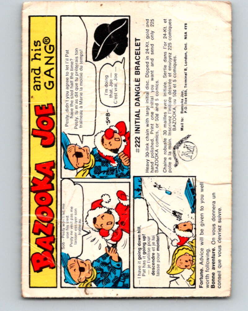 1970's O-Pee-Chee Bazooka Joe and his Gang #51 V16453 – Hockey Card ...