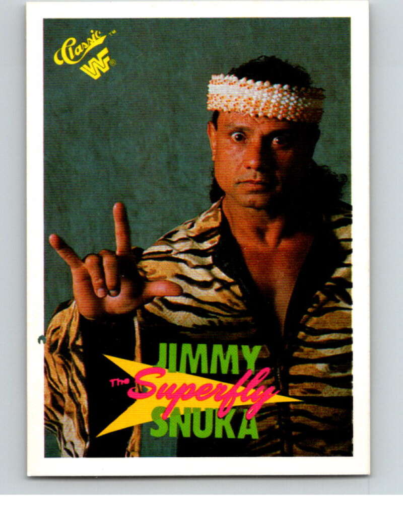 1990 Classic WWF #69 Jimmy Superfly Snuka V69662 – Hockey Card World Inc